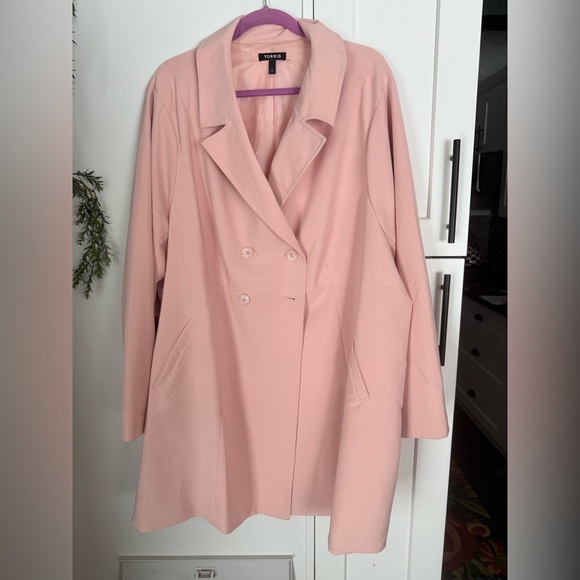 torrid | Jackets & Coats | Torrid Pink Double Breasted Trench Style ...
